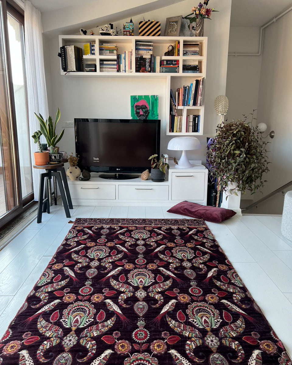 Burgundy Color Woven Rug | Feyz – Feyz Contemporary Rugs